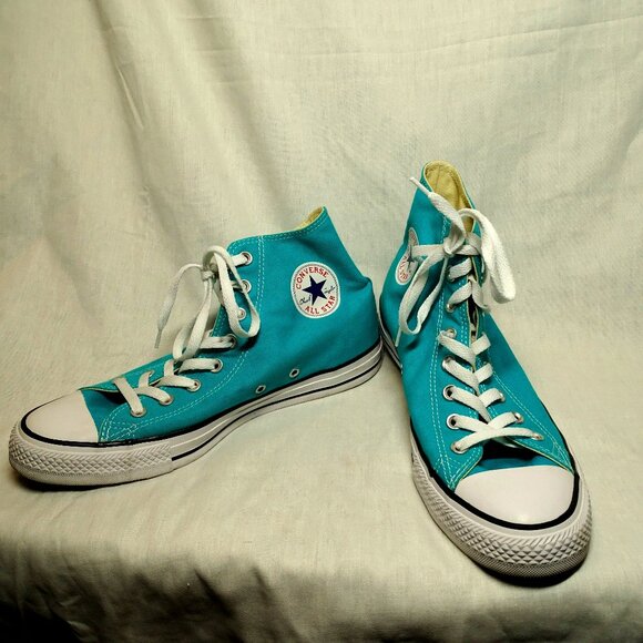 Converse | Shoes | Turquoise Hightop Converse All Star Women 1 Men 9 ...